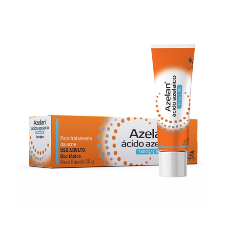 Azelan 150mg/g, caixa com 1 bisnaga com 30g de gel de uso dermatológico ...