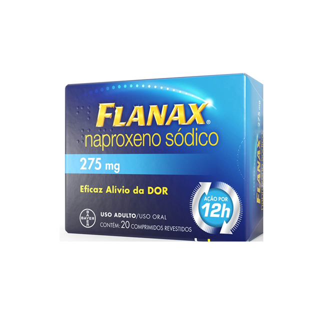 Flanax 275mg, caixa com 20 comprimidos revestidos P7891106006491 ...