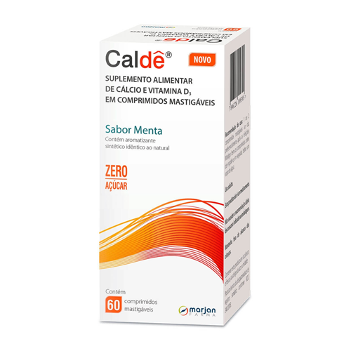 Caldê 1500mg + 400UI, caixa com 60 comprimidos mastigáveis ...