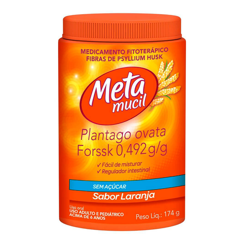 Metamucil 0,492g/g, frasco com 174g de pó para solução de uso oral ...