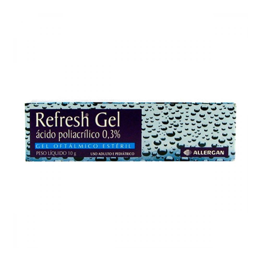 Refresh Gel 3mg/g, caixa com 1 bisnaga com 10g de gel de uso oftálmico ...