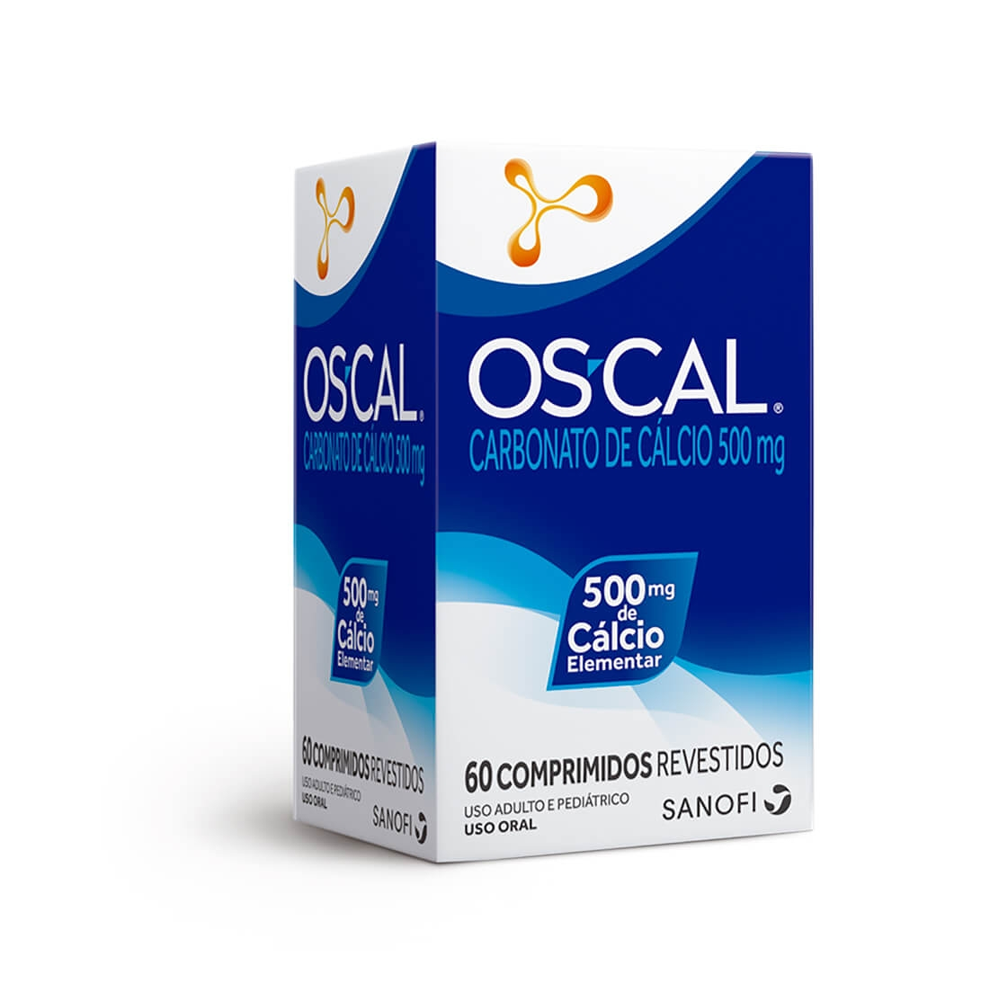 OsCal 500 500mg, caixa com 60 comprimidos revestidos P7891058034092 ...