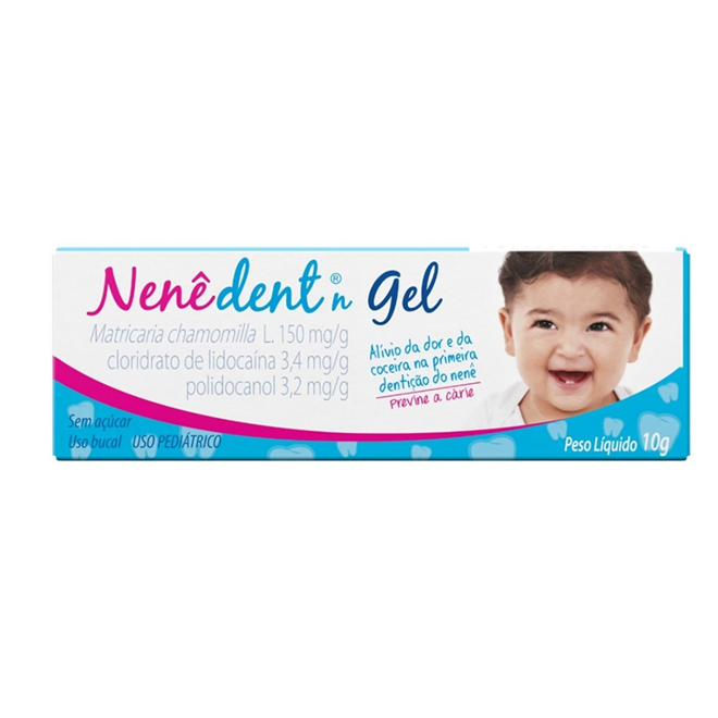 Nenê Dent N 150mg/g + 3,4mg/g + 3,2mg/g, caixa com 1 bisnaga com 10g de ...