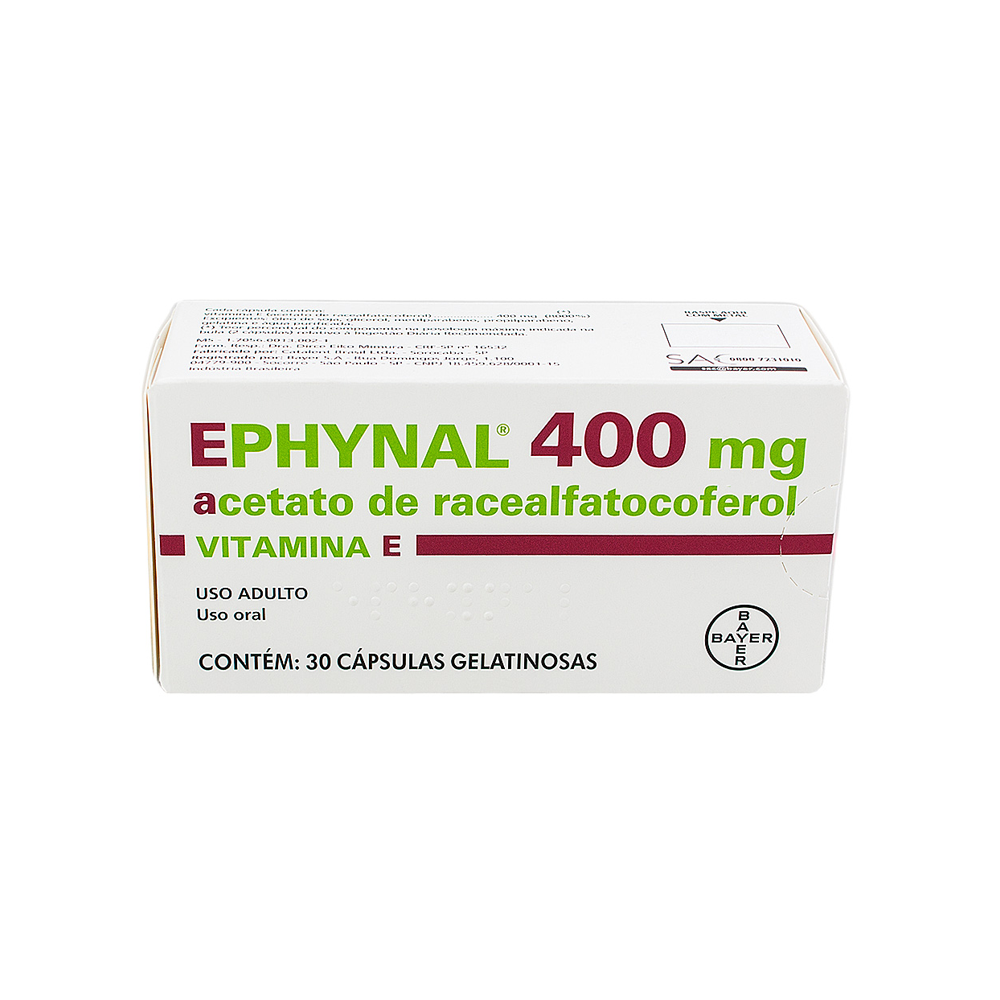EPHYNAL 400MG C/30 CAPS BAYER - Ephynal 400Mg Com 30 Cápsulas Bayer ...
