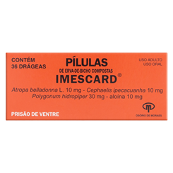 Pílulas Imescard 10mg + 10mg + 10mg + 30mg, caixa com 36 drágeas ...
