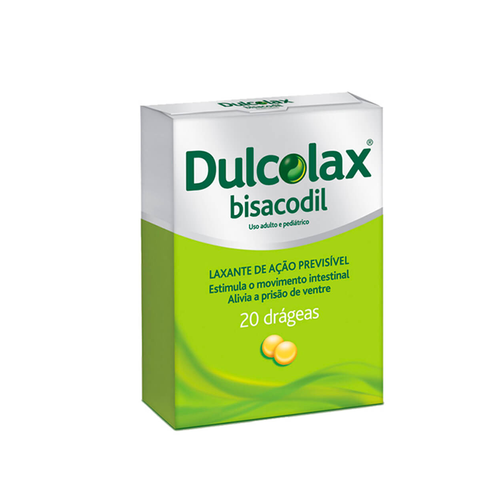 Dulcolax 5mg, caixa com 1 blíster transparente com 20 drágeas ...