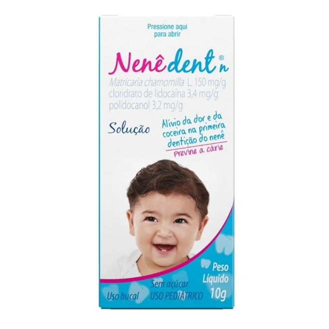Nenê Dent N 150mg/g + 3,40mg/g + 3,20mg/g, caixa com 1 frasco gotejador ...