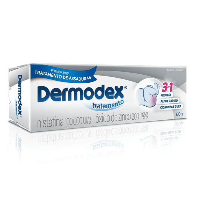 Dermodex Tratamento 100.000UI/g + 200mg/g, caixa com 1 bisnaga com 60g ...