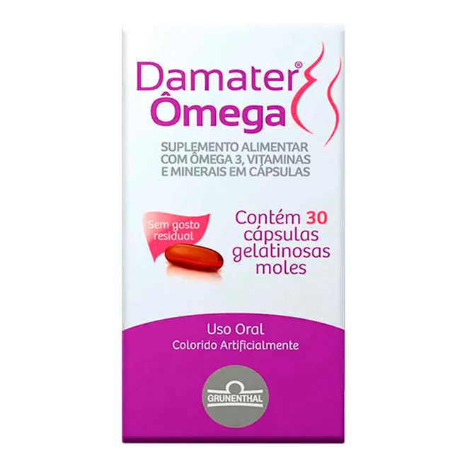 Damater Ômega frasco com 30 cápsulas P7898582381944 - Damater Ômega Com ...