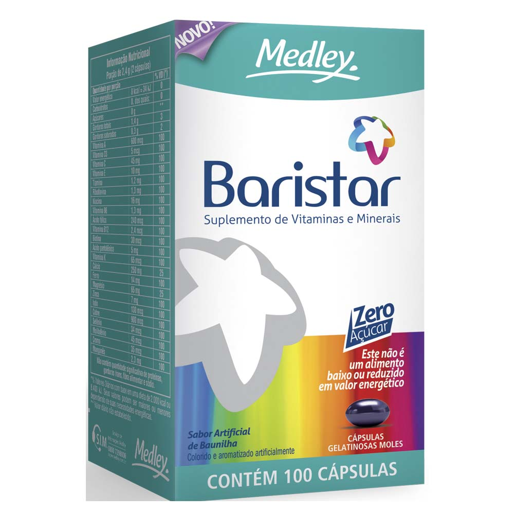 Baristar frasco com 30 cápsulas gelatinosas moles P7896422544894 ...