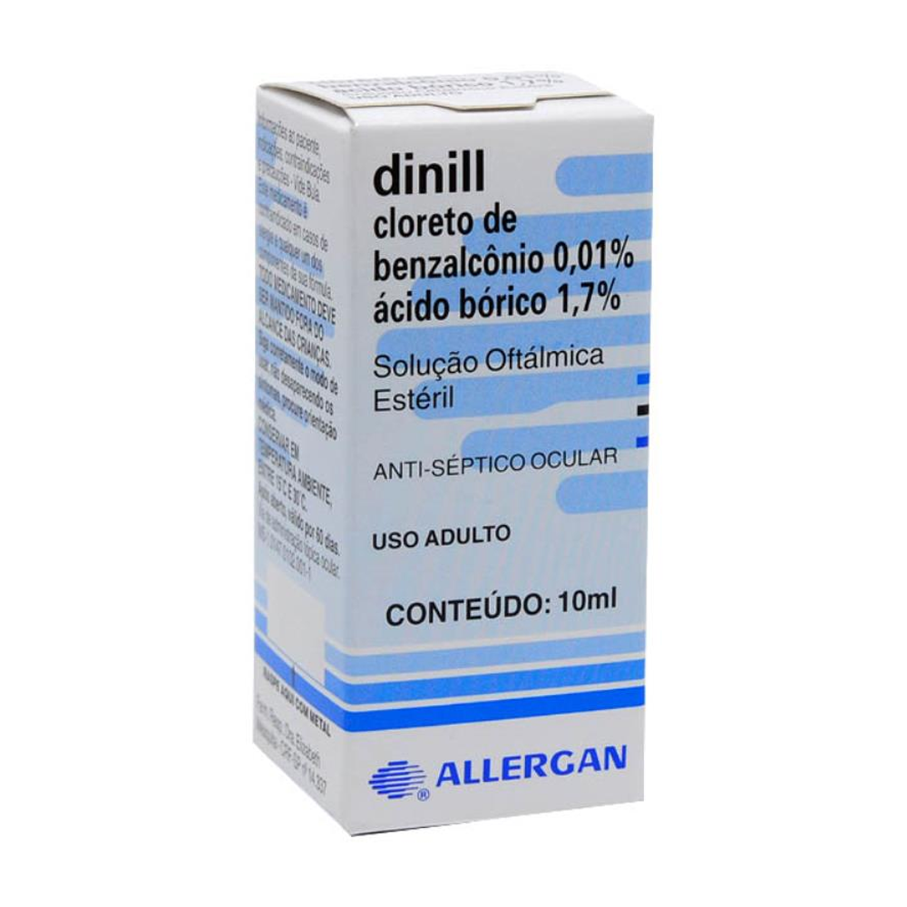 Dinill 0,1mg/mL + 17mg/mL, caixa com 1 frasco gotejador com 10mL de ...