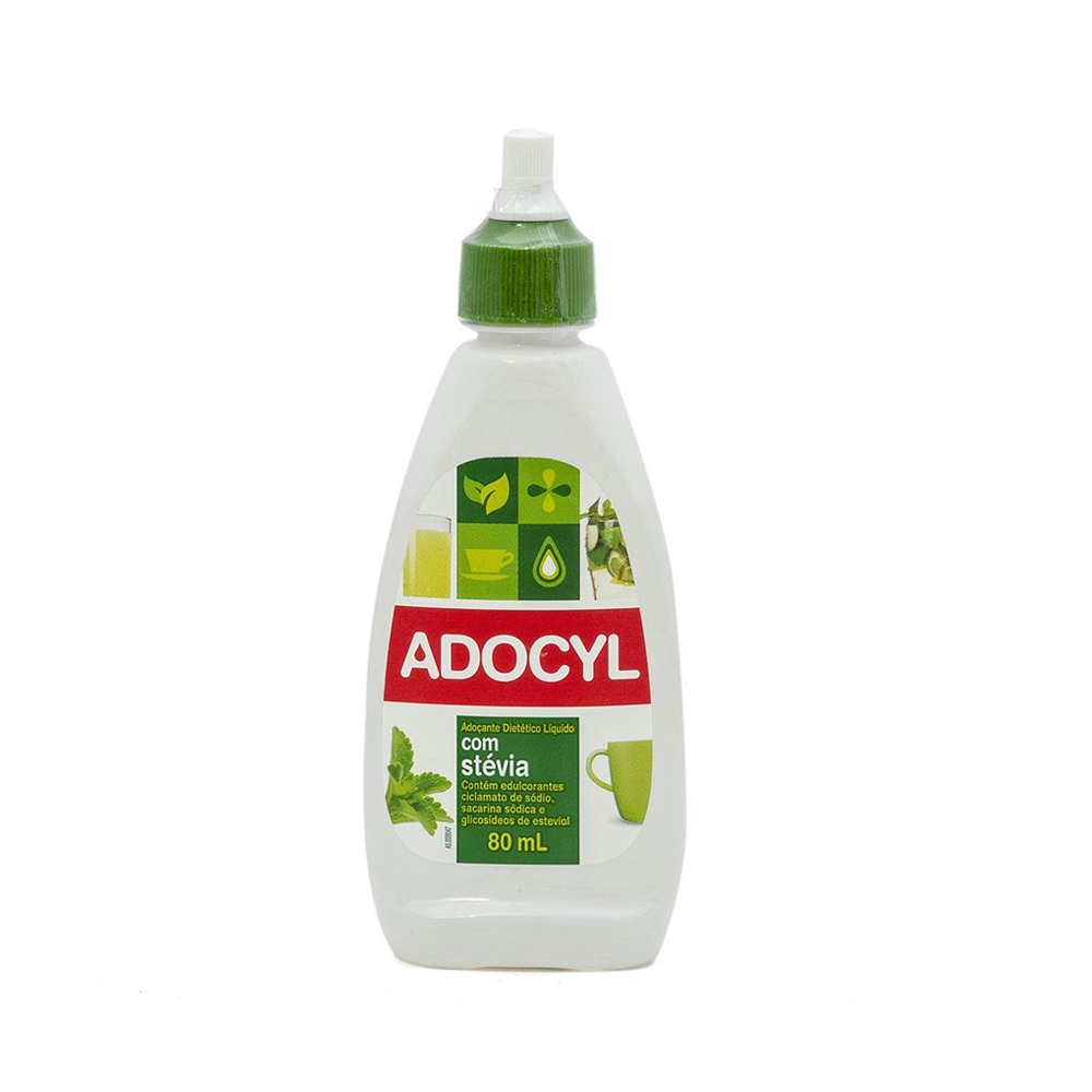 Adoçante Adocyl Stevia com 80mL P7896094906020 - Adoçante Adocyl Stevia ...