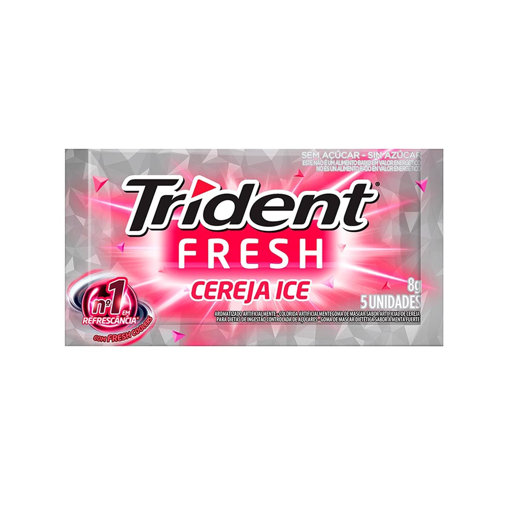Chiclete Trident Fresh cereja ice, 8g, 1 unidade P7622300860899 ...