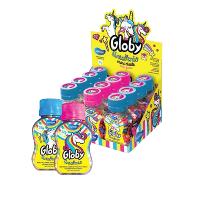 MINI CHICLETE GLOBY UNICORNIO 32G - Mini Chiclete Globy Unicórnio 32G ...