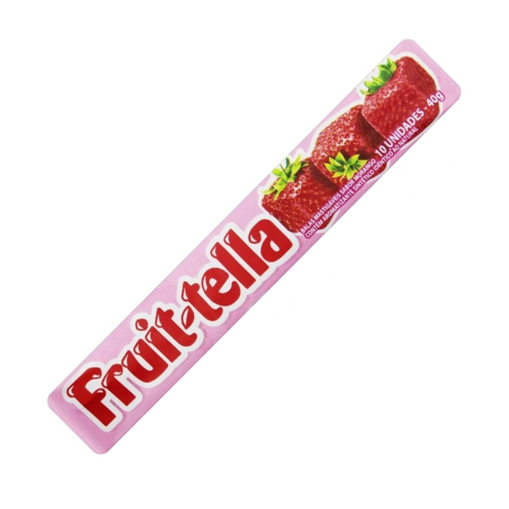 Bala Fruit-tella mastigável, morango, 40g, 10 unidades P7896262301022 ...