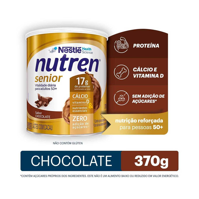 Composto Lácteo Nutren Senior lata, chocolate, 370g P7891000243015 ...