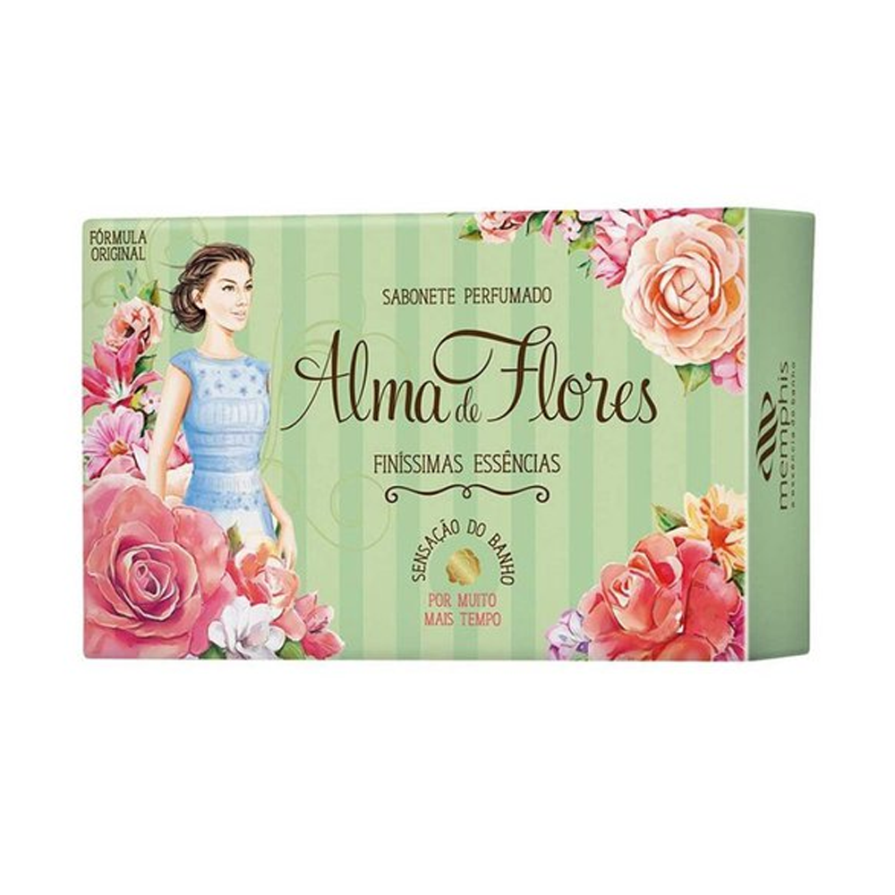 Sabonete Alma de Flores clássico, barra, 130g, 1 unidade P7891134001710 ...