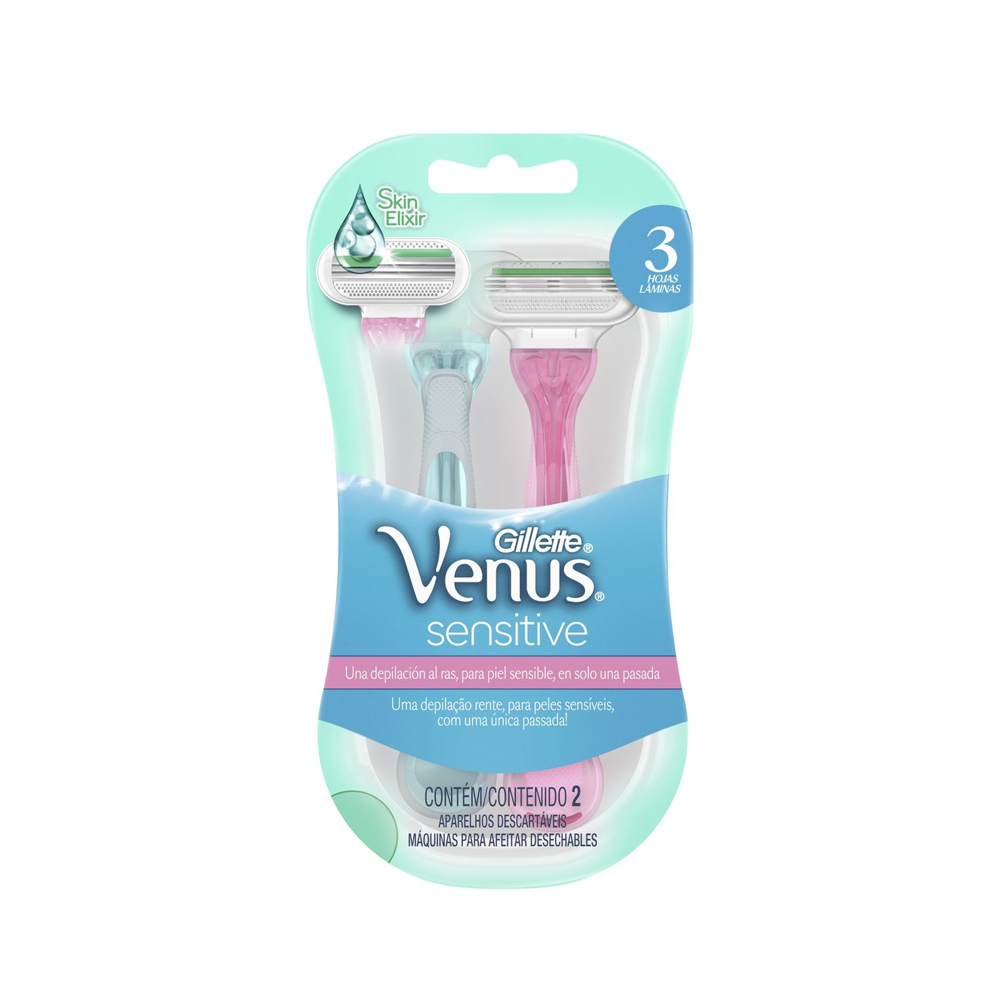 Aparelho de Depilação Gillette Venus Sensitive 2 unidades ...