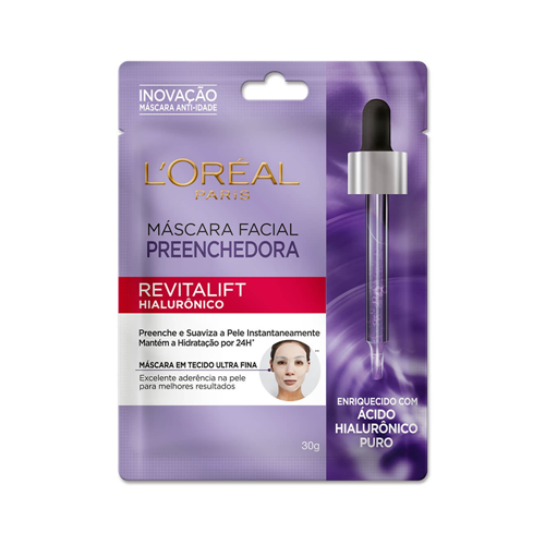 MASC FACIAL LOREAL REVITALIFT HIALURONICO 32G - Máscara Facial L'Oreal ...