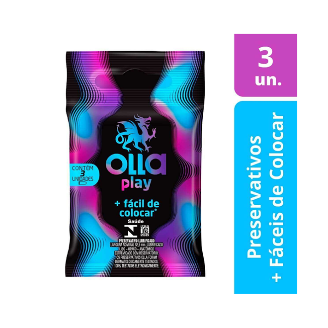 Preservativo Olla play, 3 unidades P7891035990861 - Preservativo Olla ...
