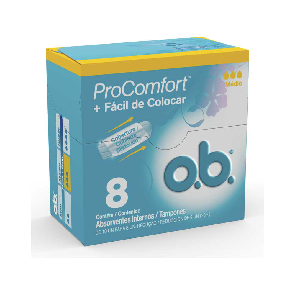 Absorvente Interno OB ProComfort médio, 8 unidades P7891010245603 ...