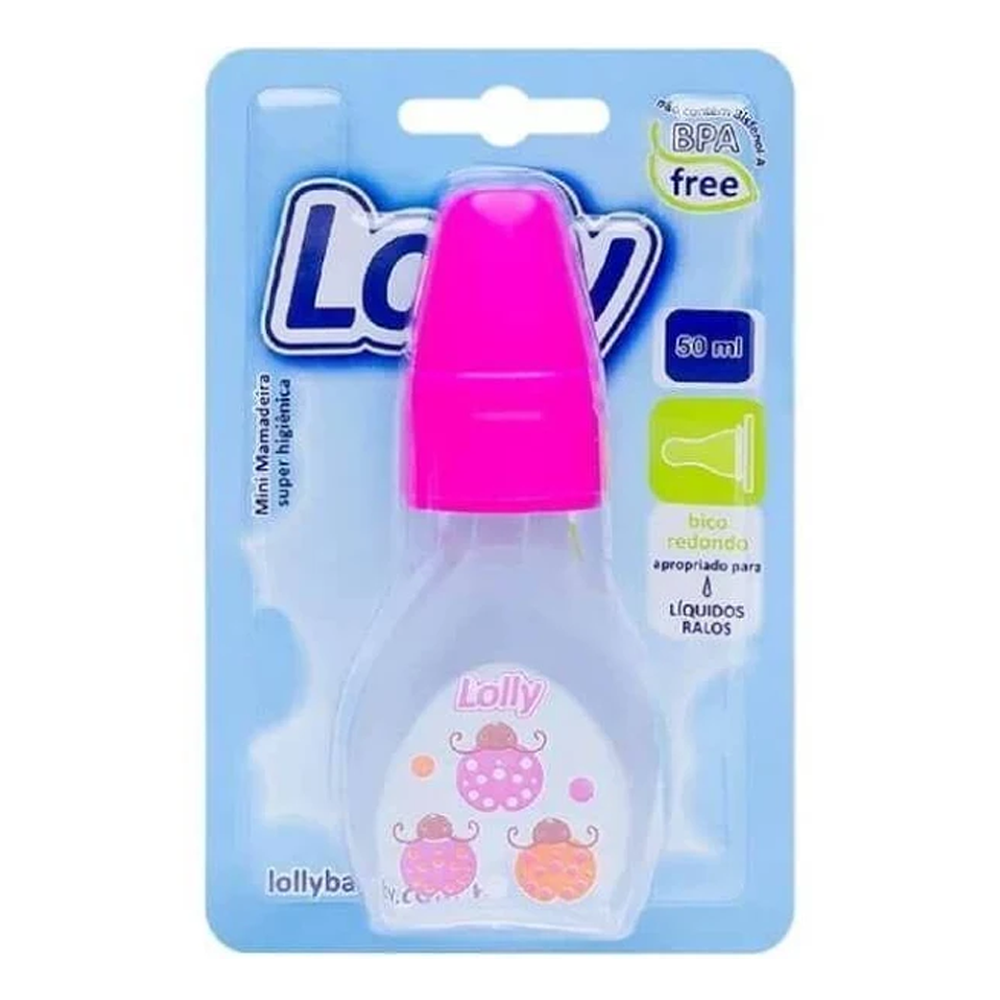 Mamadeira Lolly Baby Zoo 50mL, rosa P7896699017732 - Mamadeira Lolly ...