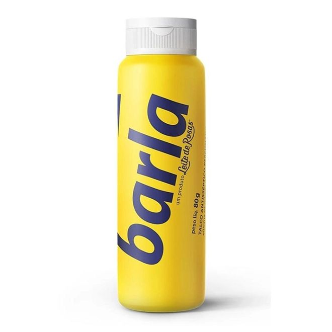 Talco Barla de 80g P7896806700069 - Talco Barla De 80G - LEITE DE ROSAS