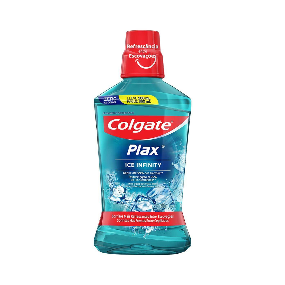 Enxaguante Bucal Colgate Plax Ice Infinity 500mL P7891024027622 ...