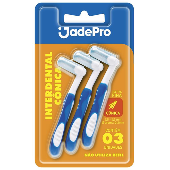 Escova Interdental Jadefrog cônica, 3 unidades P7897217400425 - Escova ...
