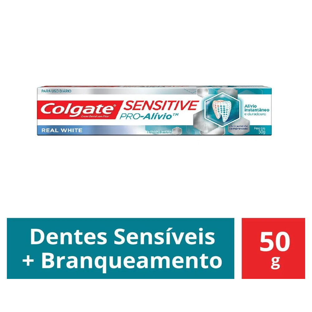 Creme Dental Colgate Sensitive Pró-alívio Real White 50g P7891024123744 ...