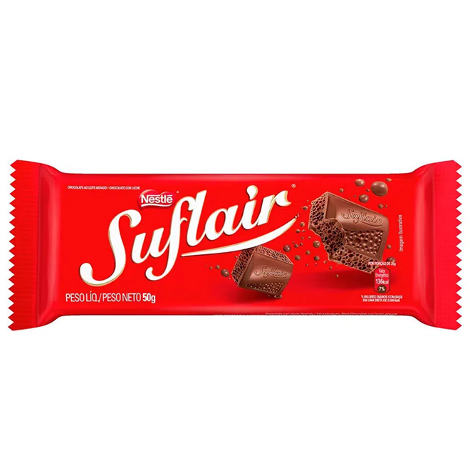 Chocolate Suflair Ao Leite Com 50G - Chocolate Suflair Ao Leite Com 50G ...