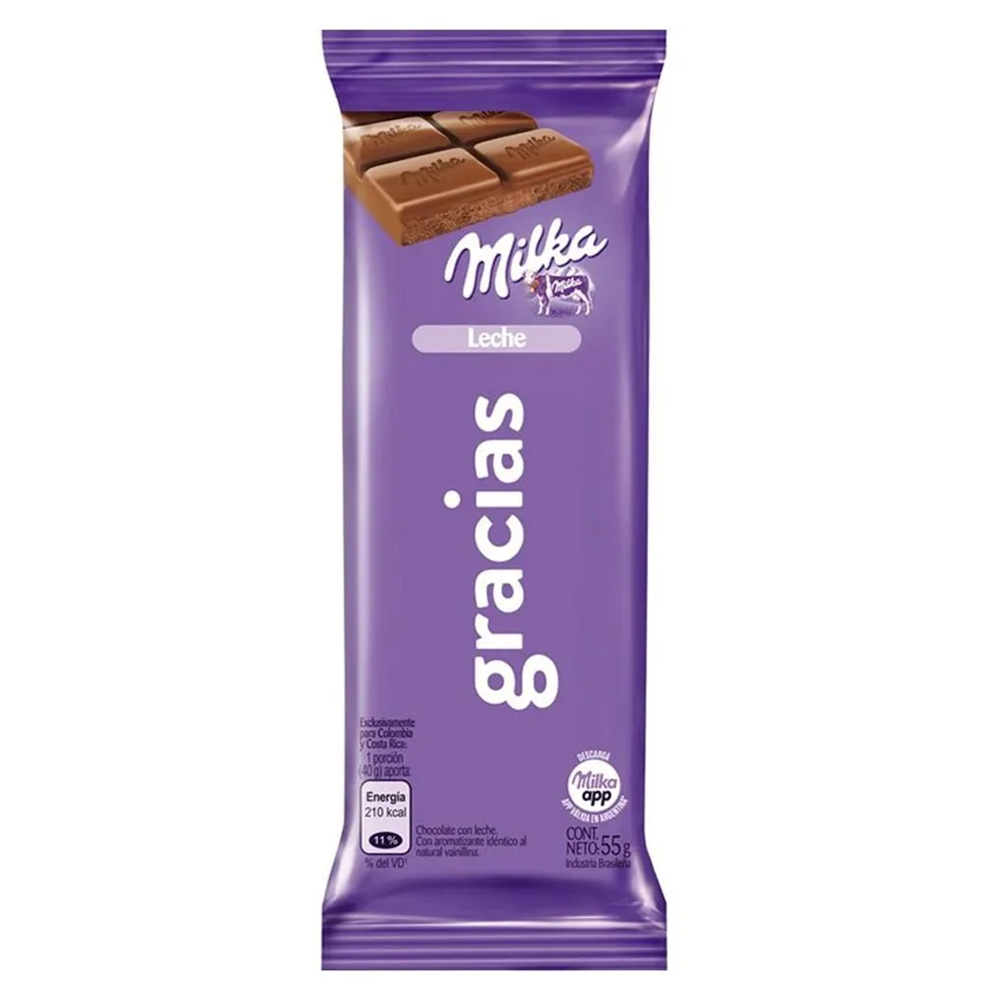 CHOC MILKA AO LEITE 55G - Chocolate Milka Ao Leite 55G - GRANADO ALIMENTOS