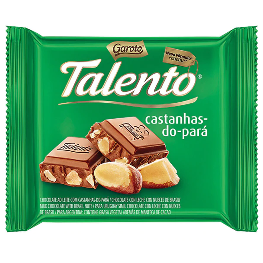 TALENTO LEITE CAST PARA 85g - Talento Chocolate ao Leite Castanhas-Do ...