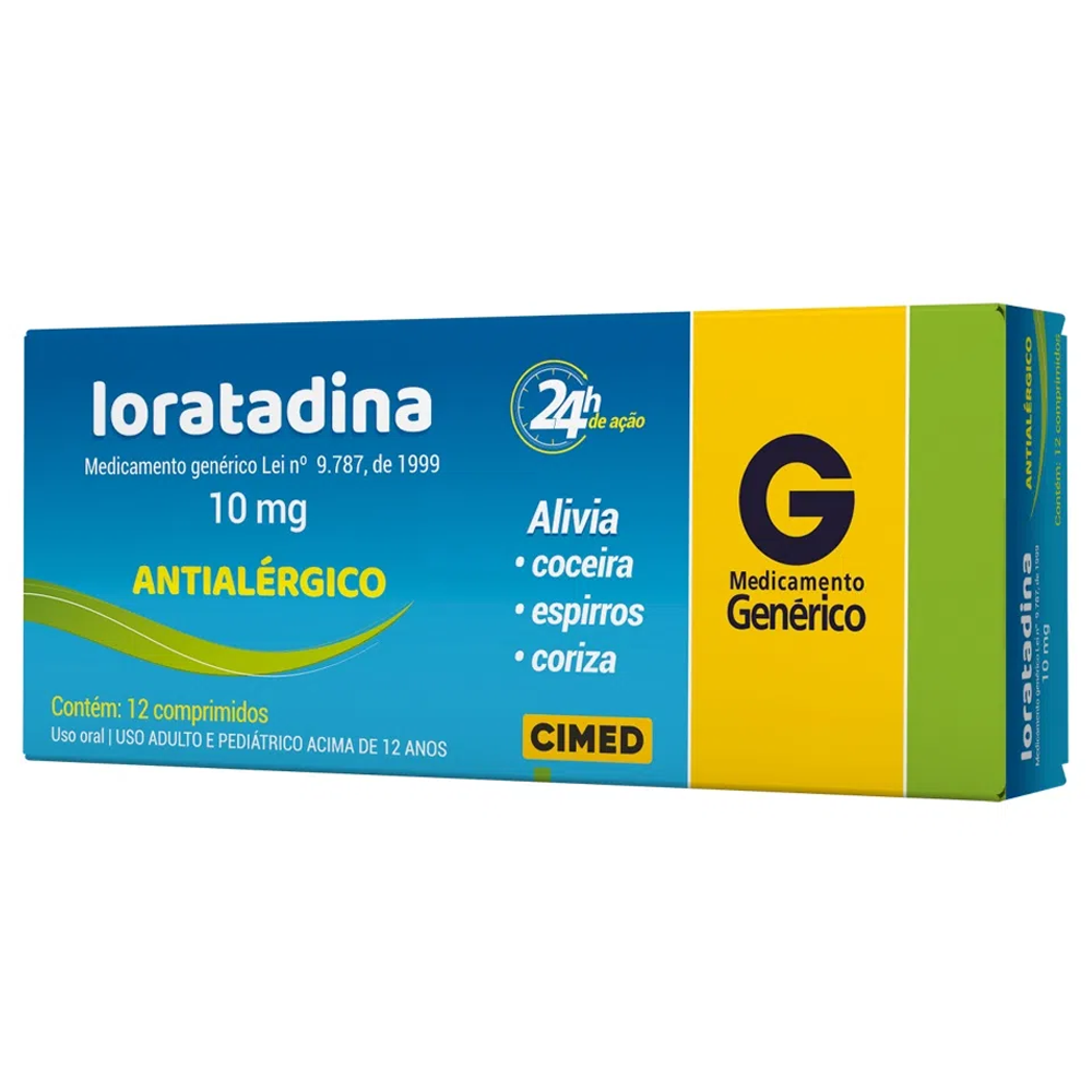 Loratadina 10Mg Com 12 Comprimidos Cimed - Loratadina 10Mg Com 12 ...