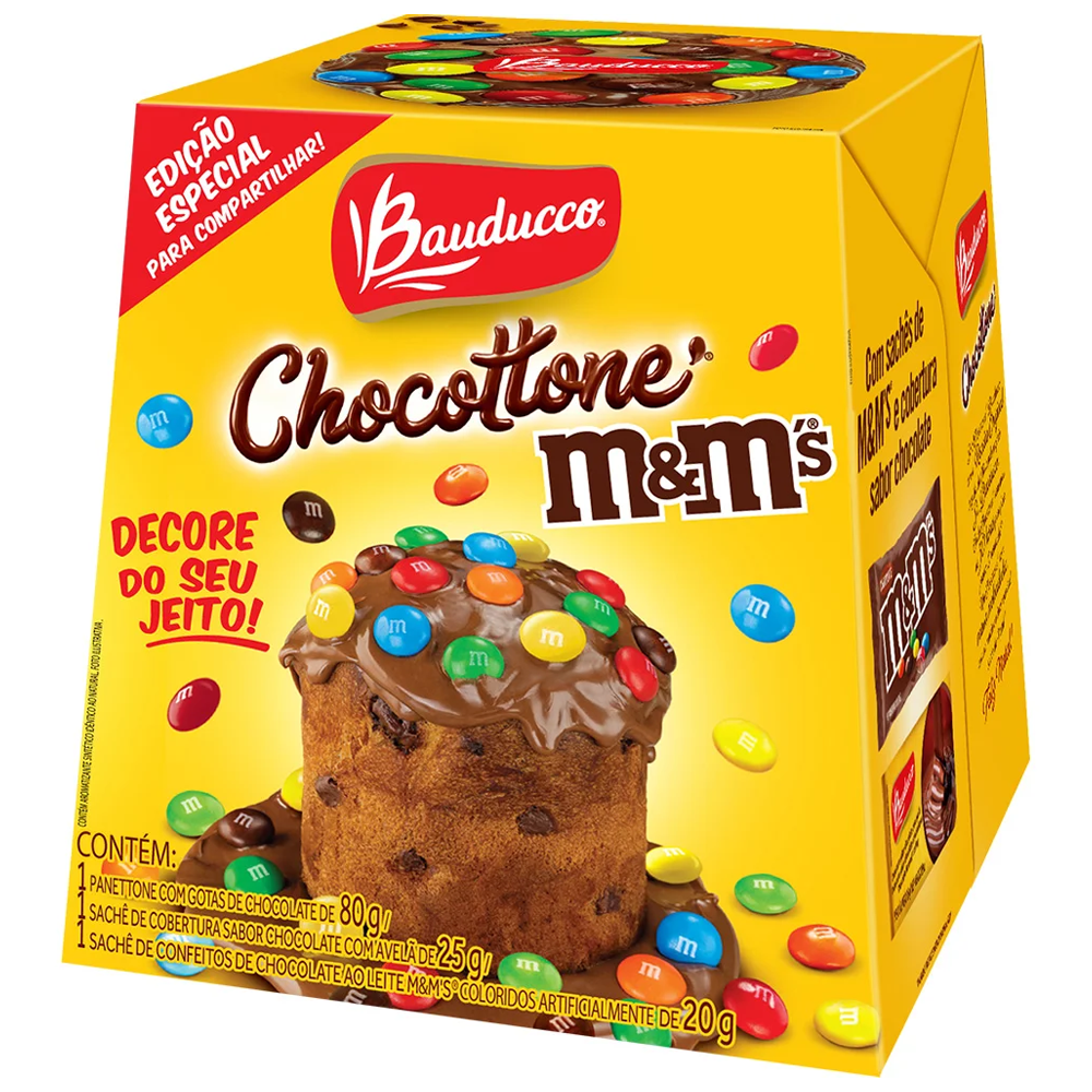 Mini Chocottone M&M Com 80G Bauducco - Mini Chocottone M&M Com 80G ...