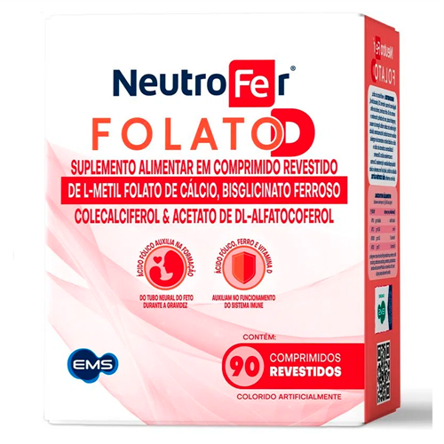NEUTROFER FOLATO D C/90 CPR EMS - Neutrofer Folato D Com 90 Comprimidos ...