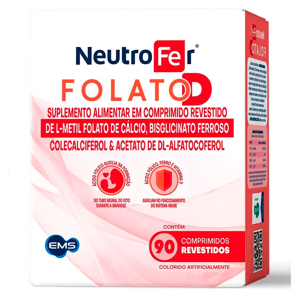 NEUTROFER FOLATO D C/90 CPR EMS - Neutrofer Folato D Com 90 Comprimidos ...