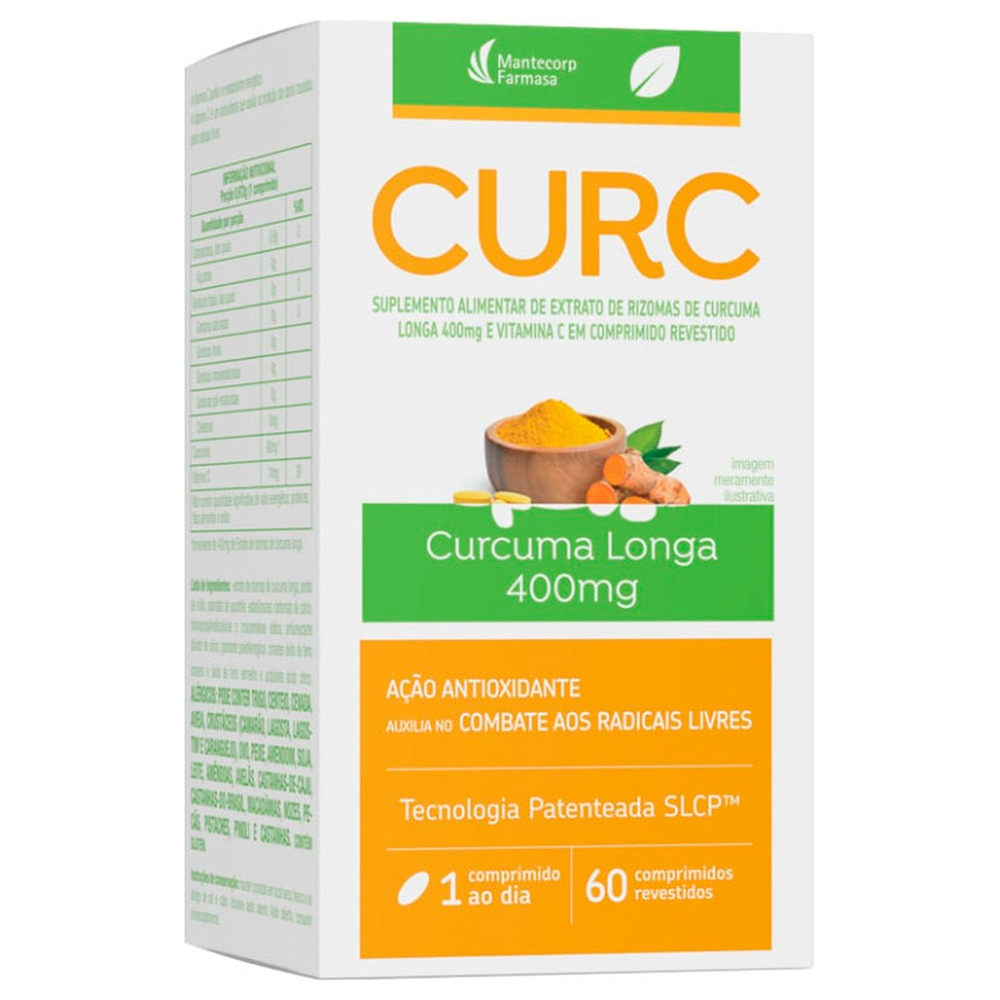 CURC C/60 CPR MANTECORP - Curc Com 60 Comprimidos Mantecorp - HYPERA