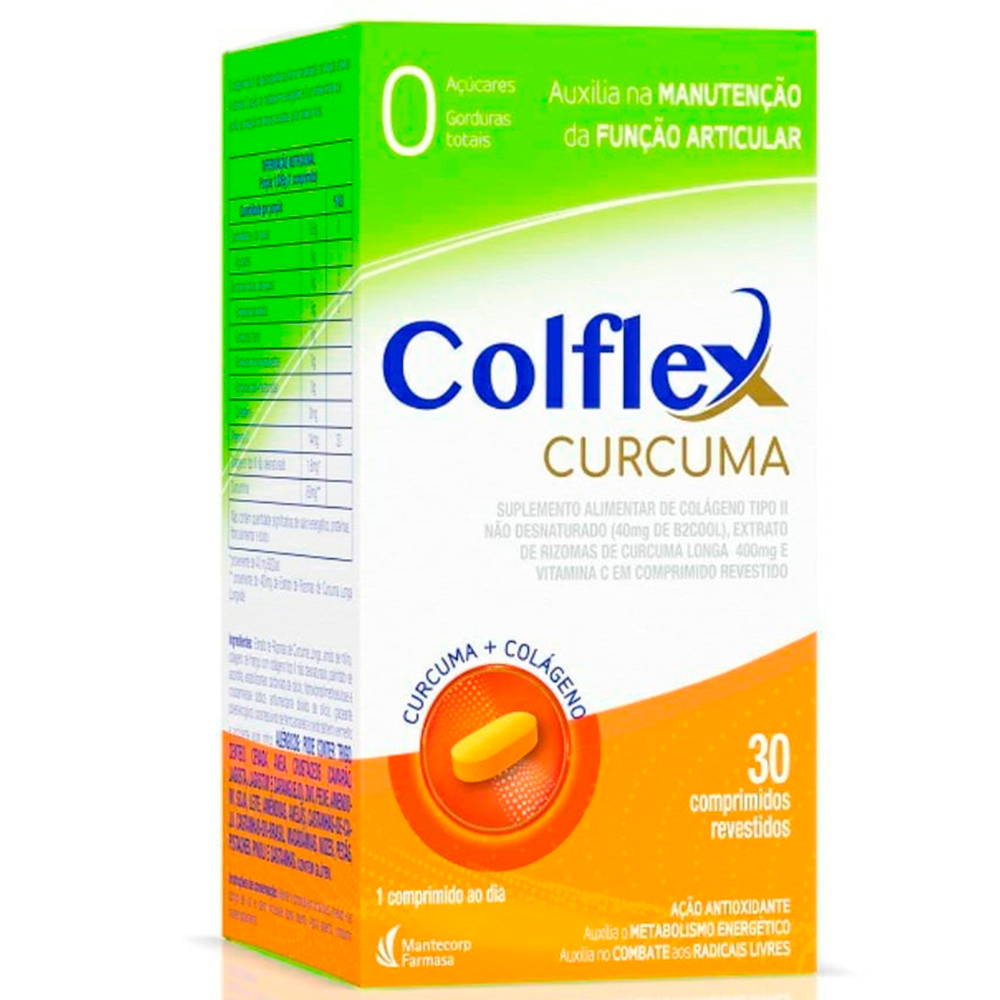 COLFLEX CURCUMA C/30 CPR HYPERA - Colflex Curcuma Com 30 Comprimidos ...
