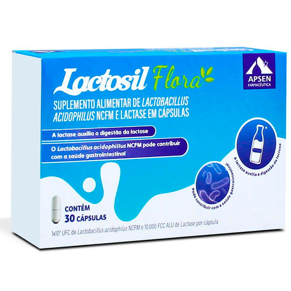 LACTOSIL FLORA C/30 CAPS APSEN - Lactosil Flora Com 30 Cápsulas Apsen ...
