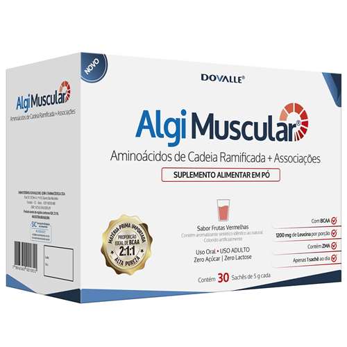 Algi Muscular 30 Sachês Com 5G Dovalle - Algi Muscular 30 Sachês Com 5G ...