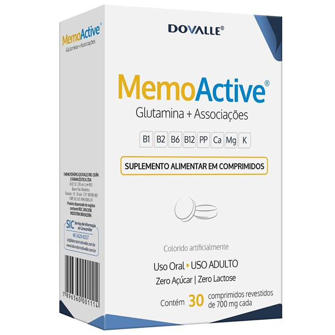 Memoactive Com 30 Comprimidos Dovalle - Memoactive Com 30 Comprimidos Dovalle - DOVALLE