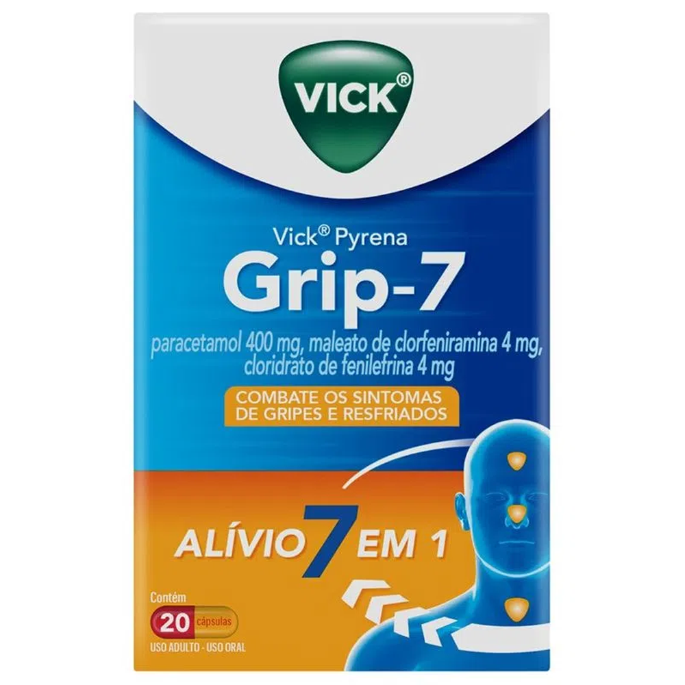 Vick Pyrena Grip-7 Com 20 Cápsulas Procter - Vick Pyrena Grip-7 Com 20 ...