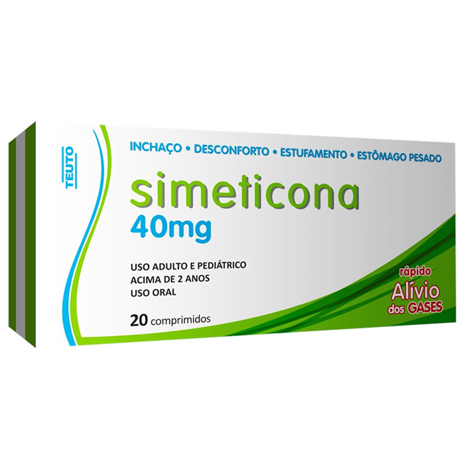 Simeticona 40Mg Com 20 Comprimidos Teuto - Simeticona 40Mg Com 20 ...