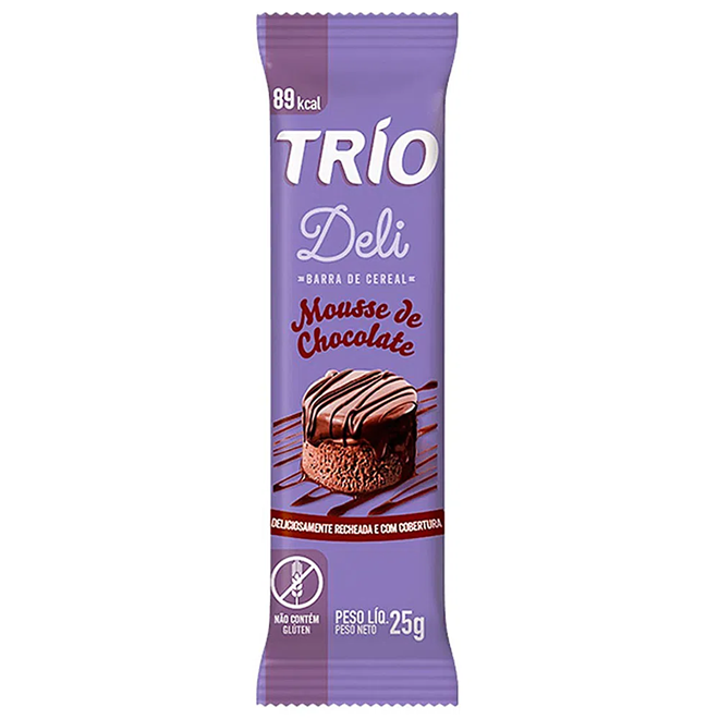 BARRA CEREAL TRIO DELI MOUSSE DE CHOCOLATE 25G - Barra De Cereal Trio ...