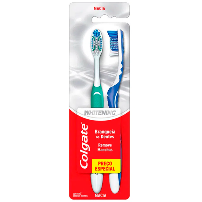 ESC DT COLGATE WHITENING C/2UN - Escova Dental Colgate Whitening Com 2 ...