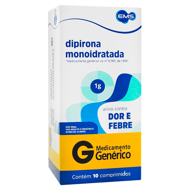 Dipirona Sódica 1G Com 10 Comprimidos Legrand - Dipirona Sódica 1G Com ...
