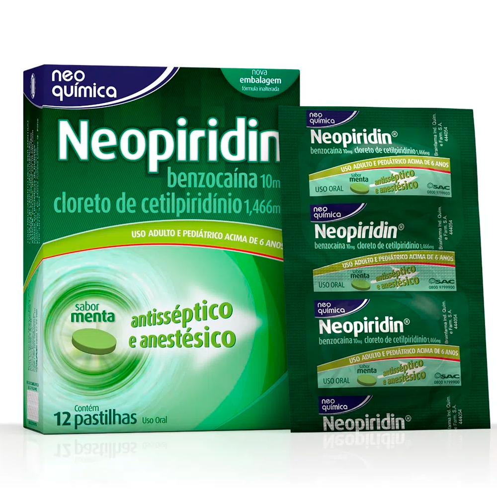 Neopiridin 1,466 + 10Mg Com 12 Pastilhas Neo Química - Neopiridin 1,466 + 10Mg Com 12 Pastilhas ...
