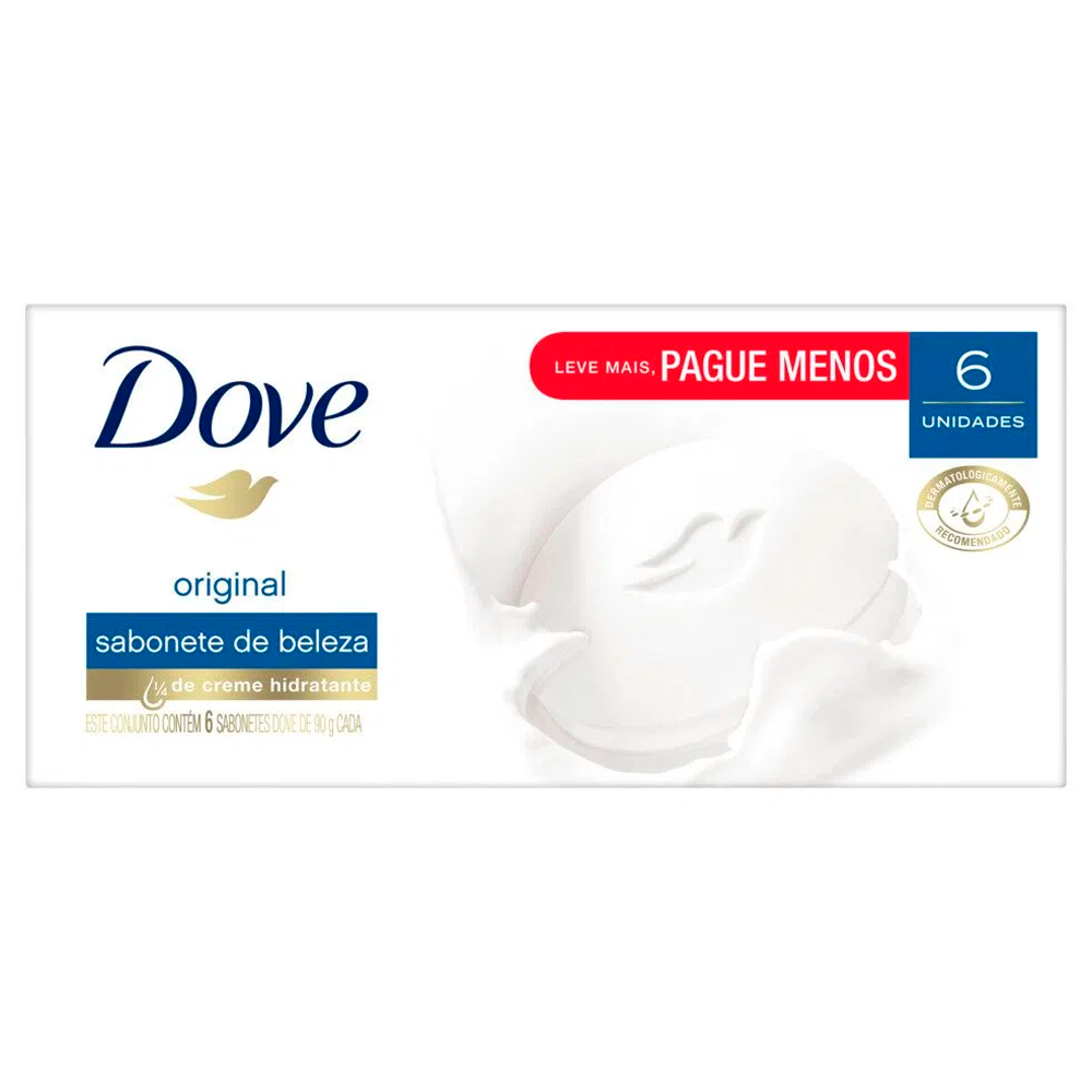 Sabonete Dove Original 90G Com 6 Unidades - Sabonete Dove Original 90G ...