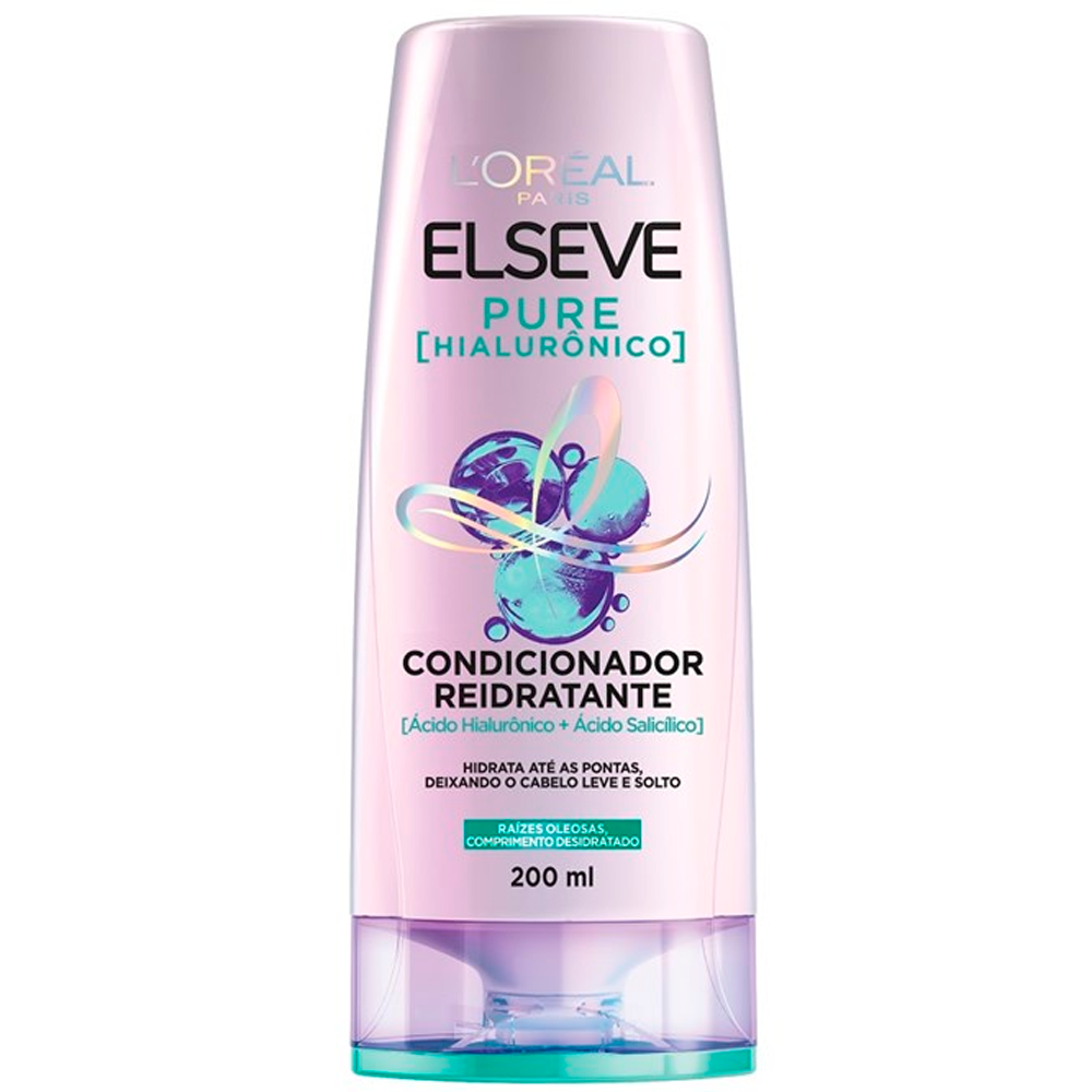 COND ELSEVE PURE HIALURONICO 200ML - Condicionador Elseve Pure ...